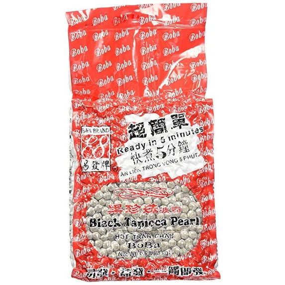 E-Fa Bubble Tea Boba Tapioca Pearl, Black, 6.6 LB, Chewy Texture for ...