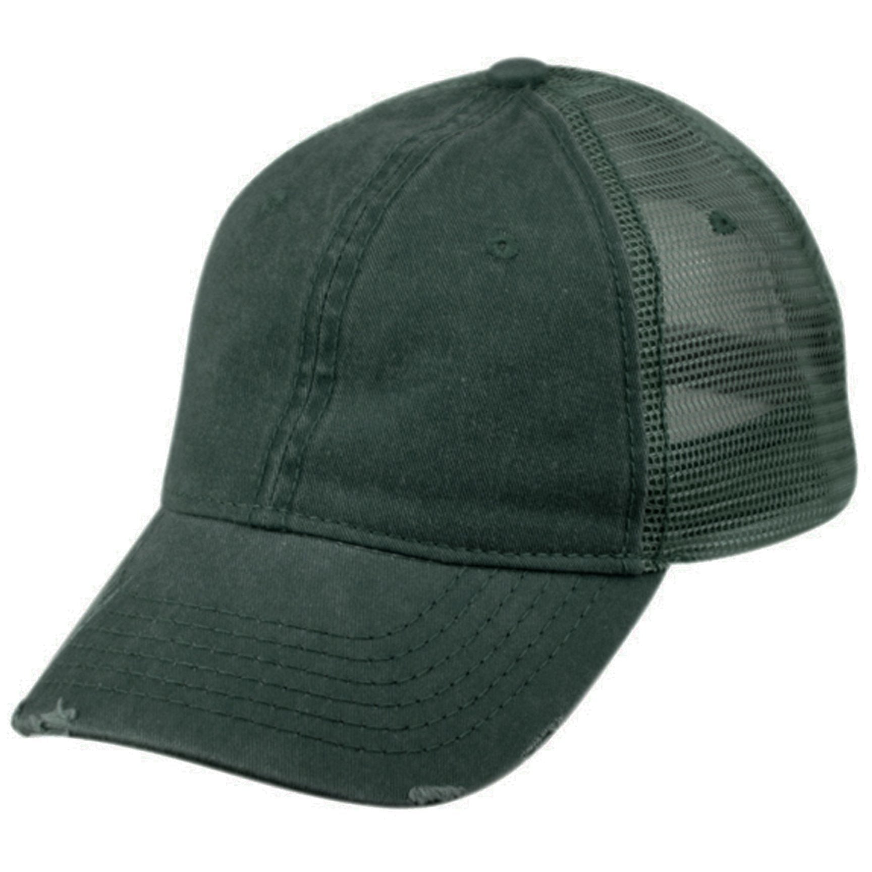 E-Flag Low Profile Unstructured Hat Twill Distressed Mesh Trucker Cap ...