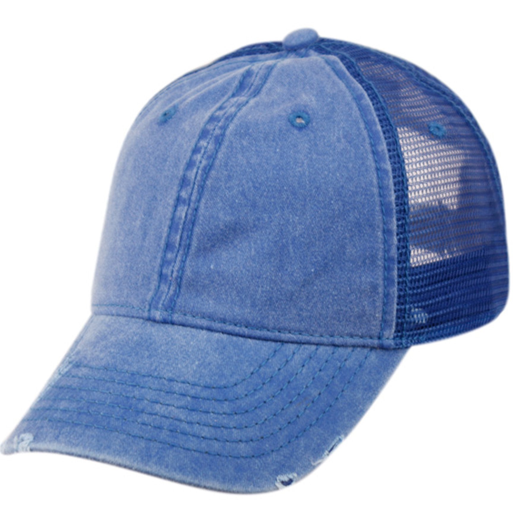 E-Flag Low Profile Unstructured Hat Twill Distressed Mesh Trucker Cap ...
