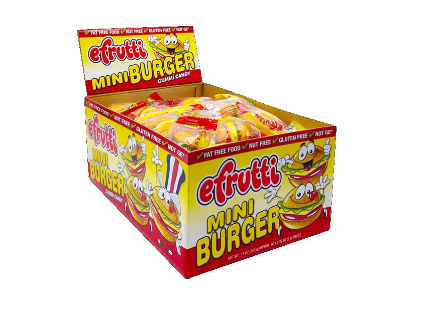 E-Frutti Gummy Burgers Candy, 60 Ct - Walmart.com