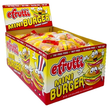 E Frutti Gummy Mini Burger and Hot Dog Candy Variety Pack of 120 ...