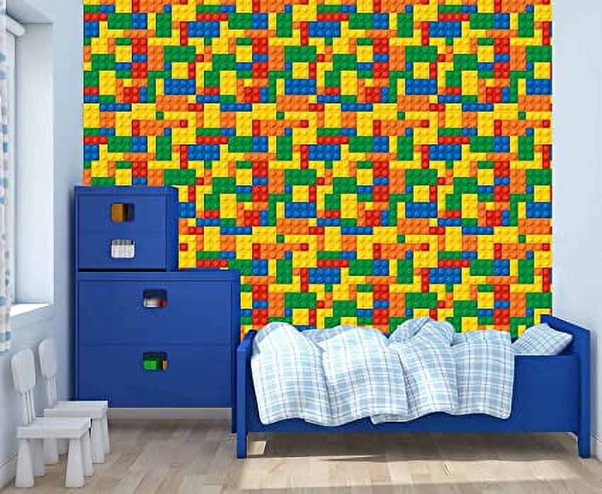 E-Graphic Design Colorful Bedroom Wall Stickers, Legos Wallpaper for ...