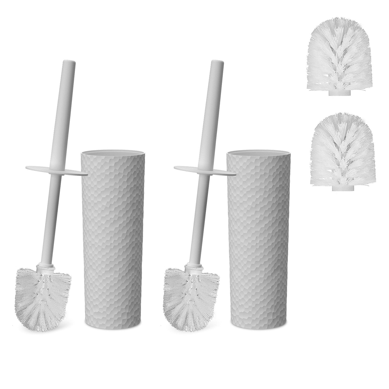 E-Greetshopping 2 Pack Toilet Brush Sets, Compact Toilet Brush & Holder ...