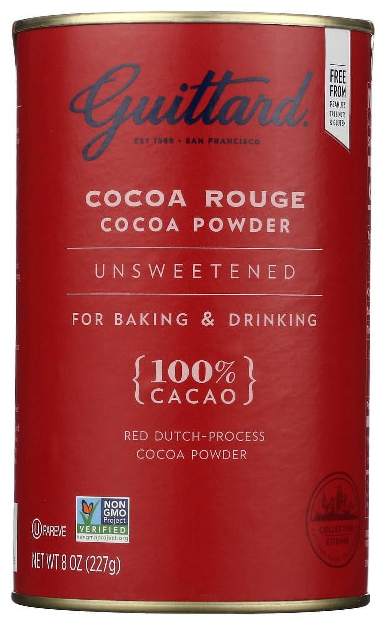 E Guittard Cocoa Powder, Unsweetened Rouge Red Dutch Process Cocoa, Two ...