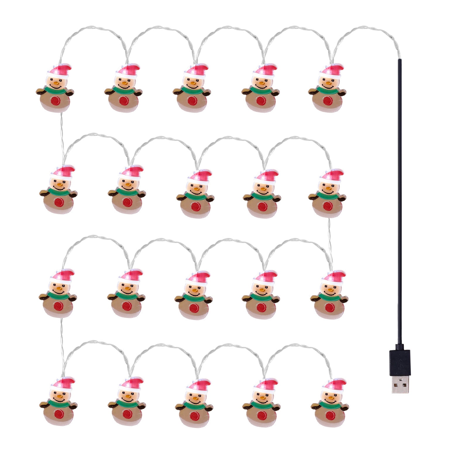 E Holiday Light String With Festive Figures Perfect For Indoor Outdoor ...