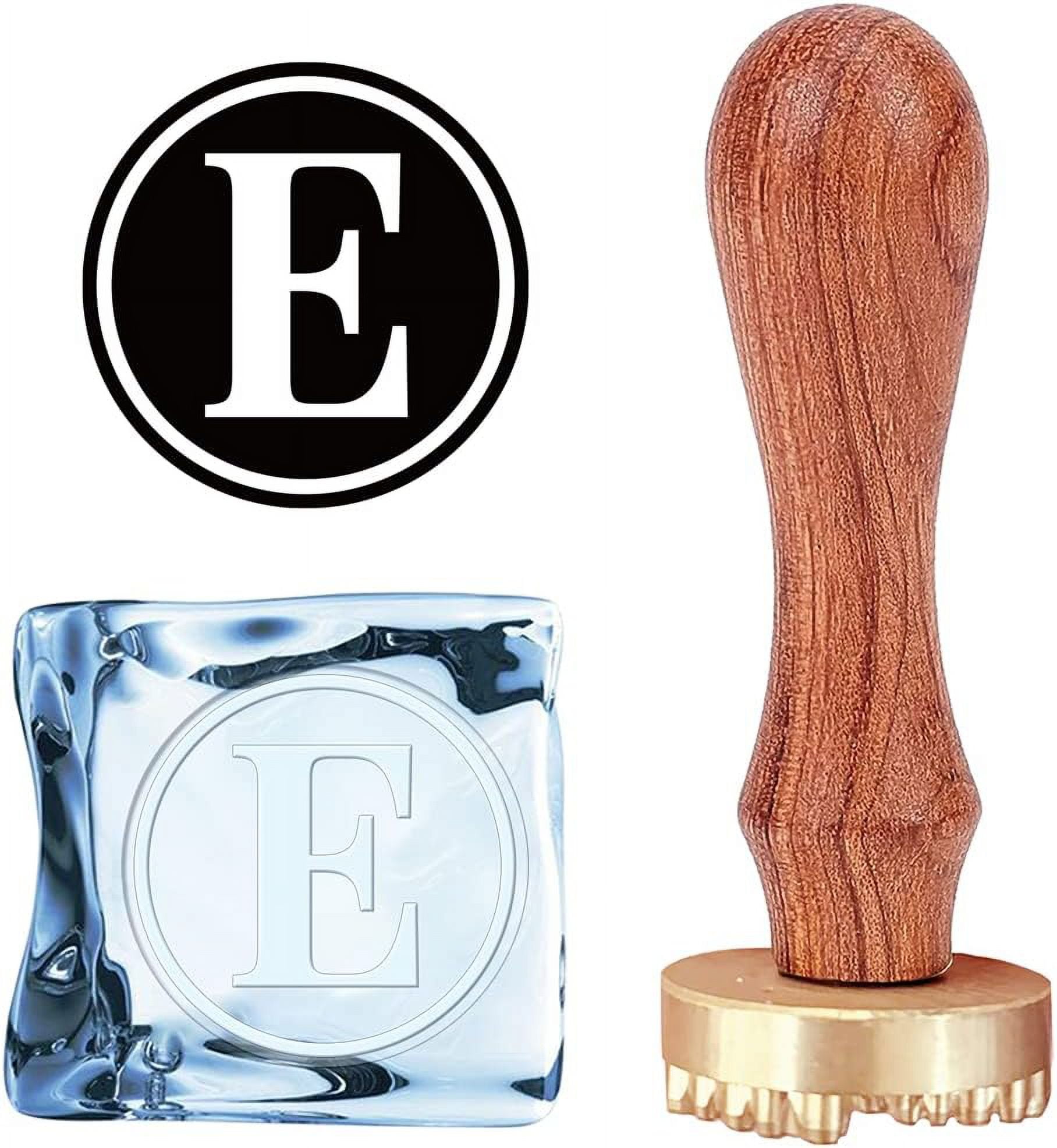 E Ice Stamp Letter Ice Cube Stamp Ice Branding Stamp with Removable ...