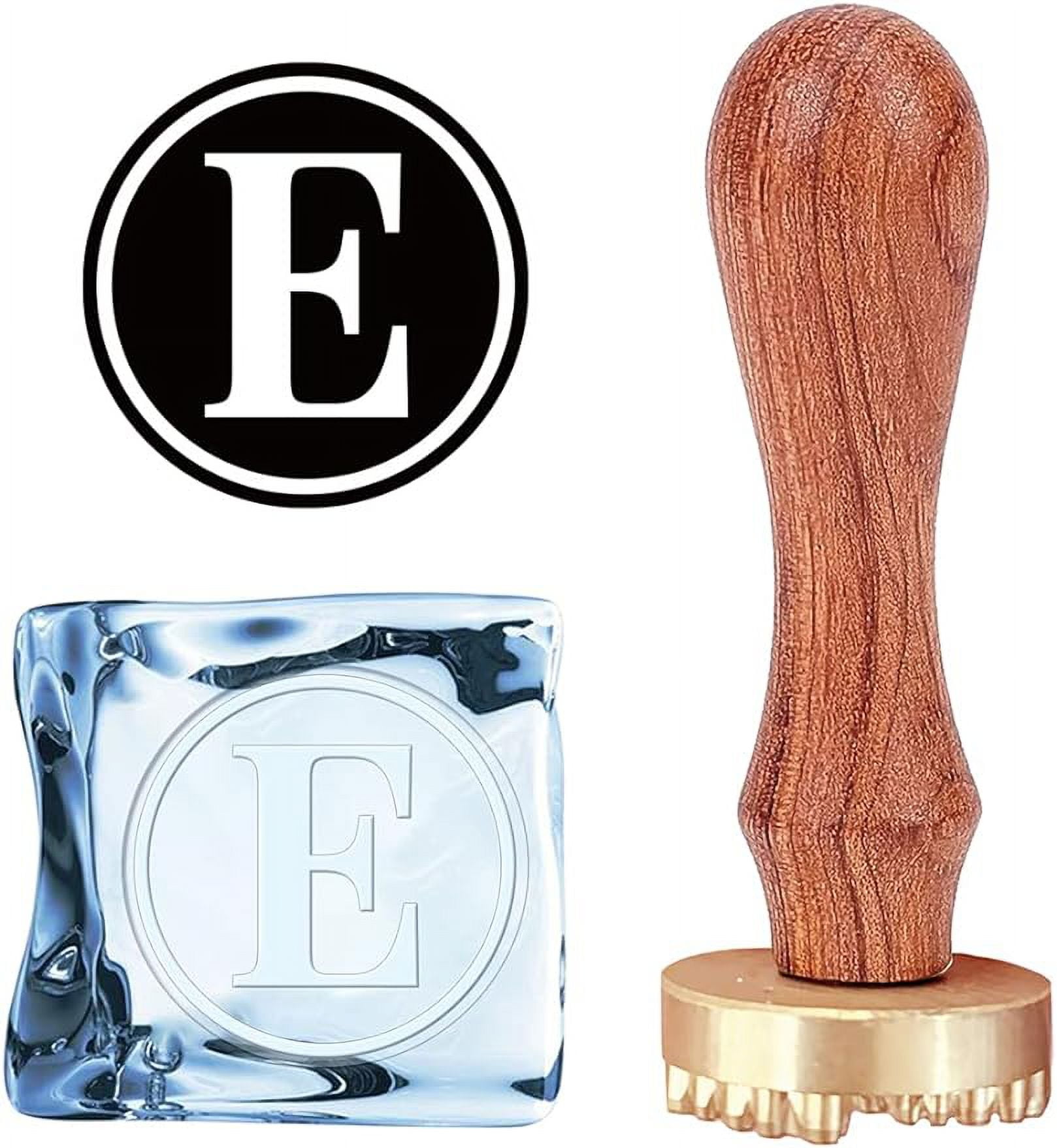 E Ice Stamp Letter Ice Cube Stamp Ice Branding Stamp with Removable ...