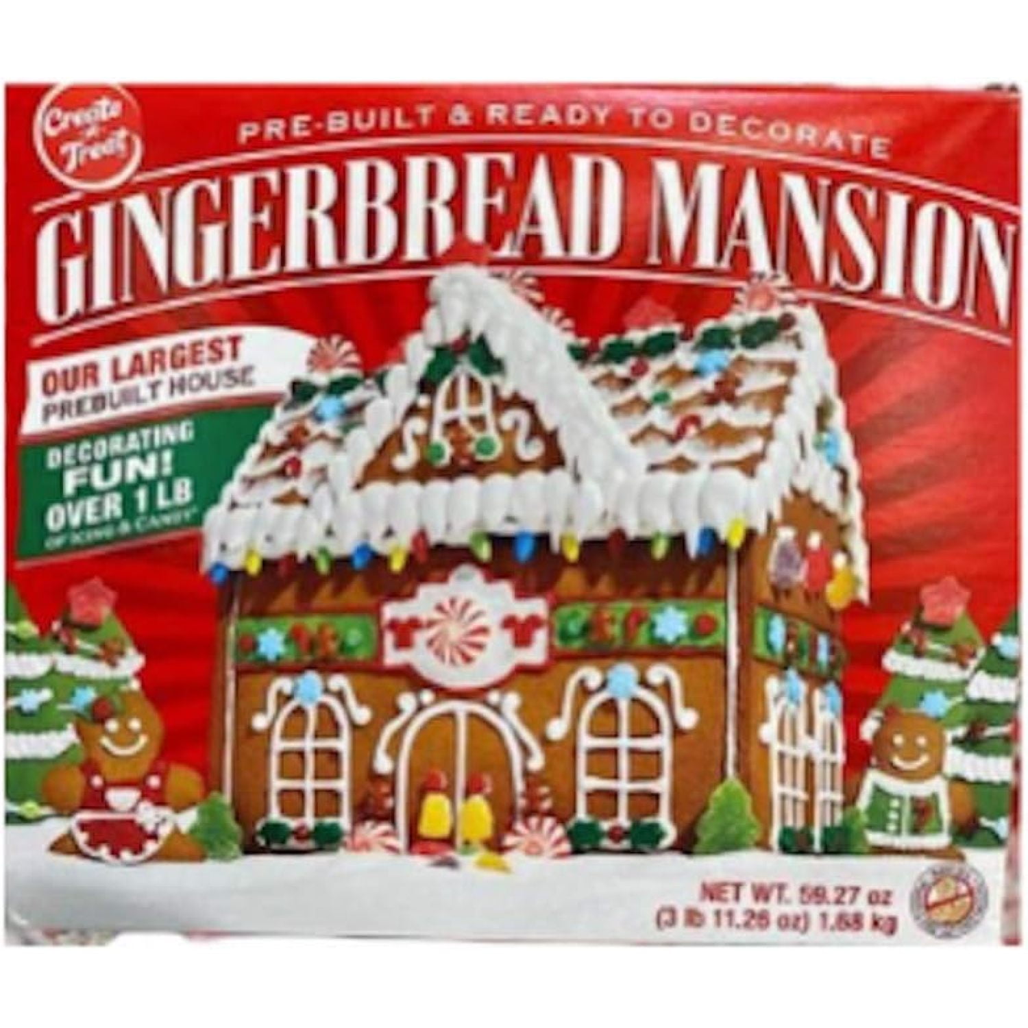 Gingerbread House Kit - Gingerbread Mansion Holiday House Kit - Pre ...