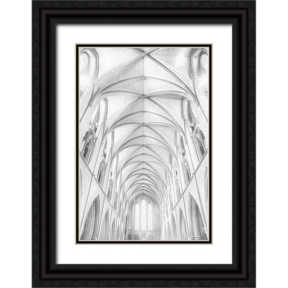 E. Karcz, Gary 17x24 Black Ornate Wood Framed with Double Matting ...