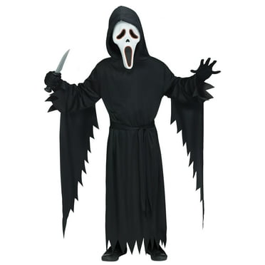 Fun World Scream Ghost Face Halloween Costume for Kids, One Size Fits ...