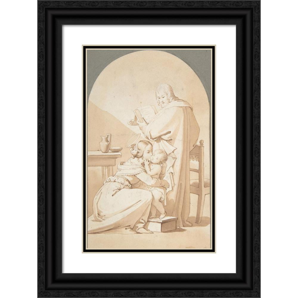 E. La Touche 11x14 Black Ornate Wood Framed Double Matted Museum Art ...