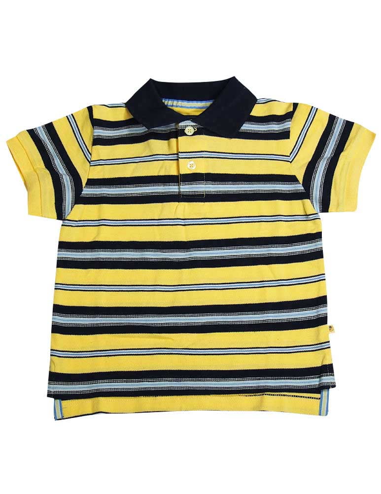 E-Land - Little Boys Short Sleeved Polo Shirt 8415-2T (yellow stripe ...