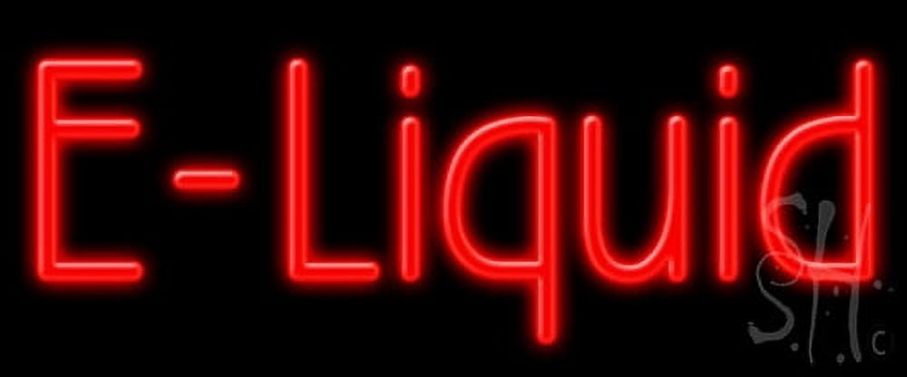 E Liquid LED Neon Sign 6 x 15 - inches, Clear Edge Cut Acrylic Backing ...