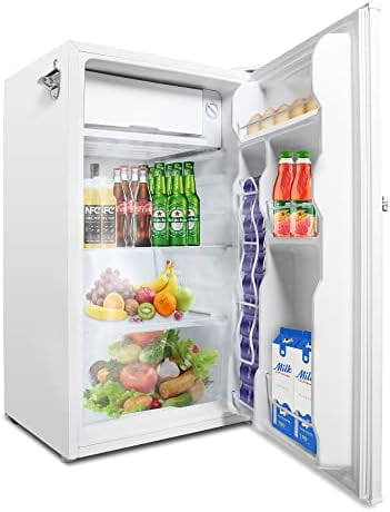 E-Macht 3.2 Cu.Ft Mini Fridge with Freezer, Compact Refrigerator ...