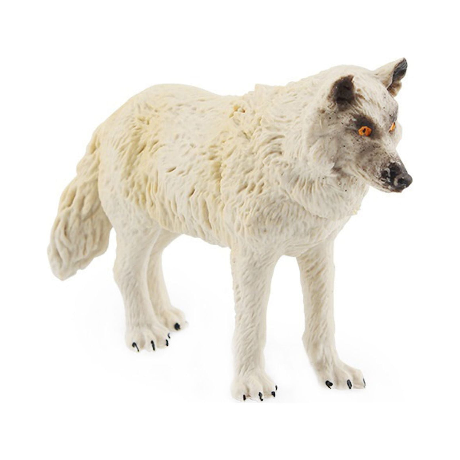E Medium White Wolf Model Desktop Decoration Animal Figure For Sand ...