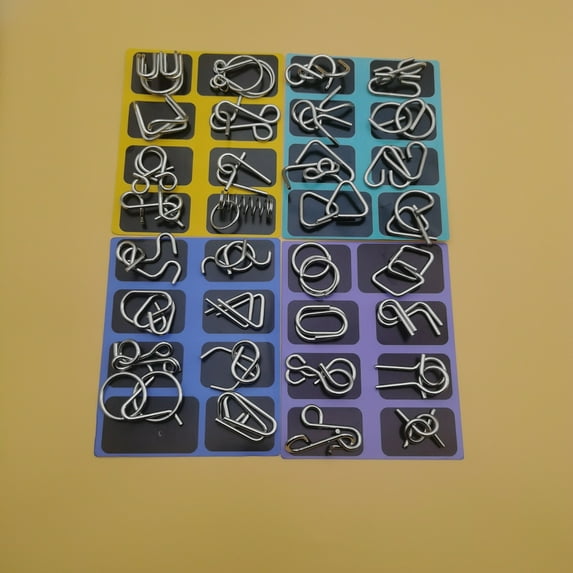 E Metal Brain Teaser Puzzle Ring Interwoven Game Challenging Iron Ring Toy For Children And ...