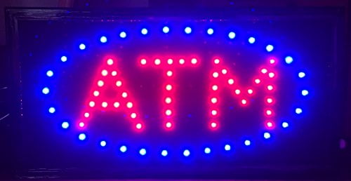 E Onsale ATM LED Neon Light Open Sign With Animation On/off and Power ...
