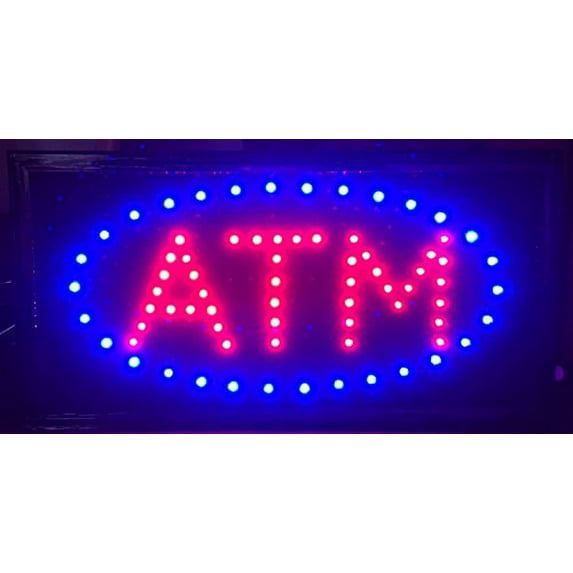E Onsale ATM LED Neon Light Open Sign With Animation On/off and Power ...