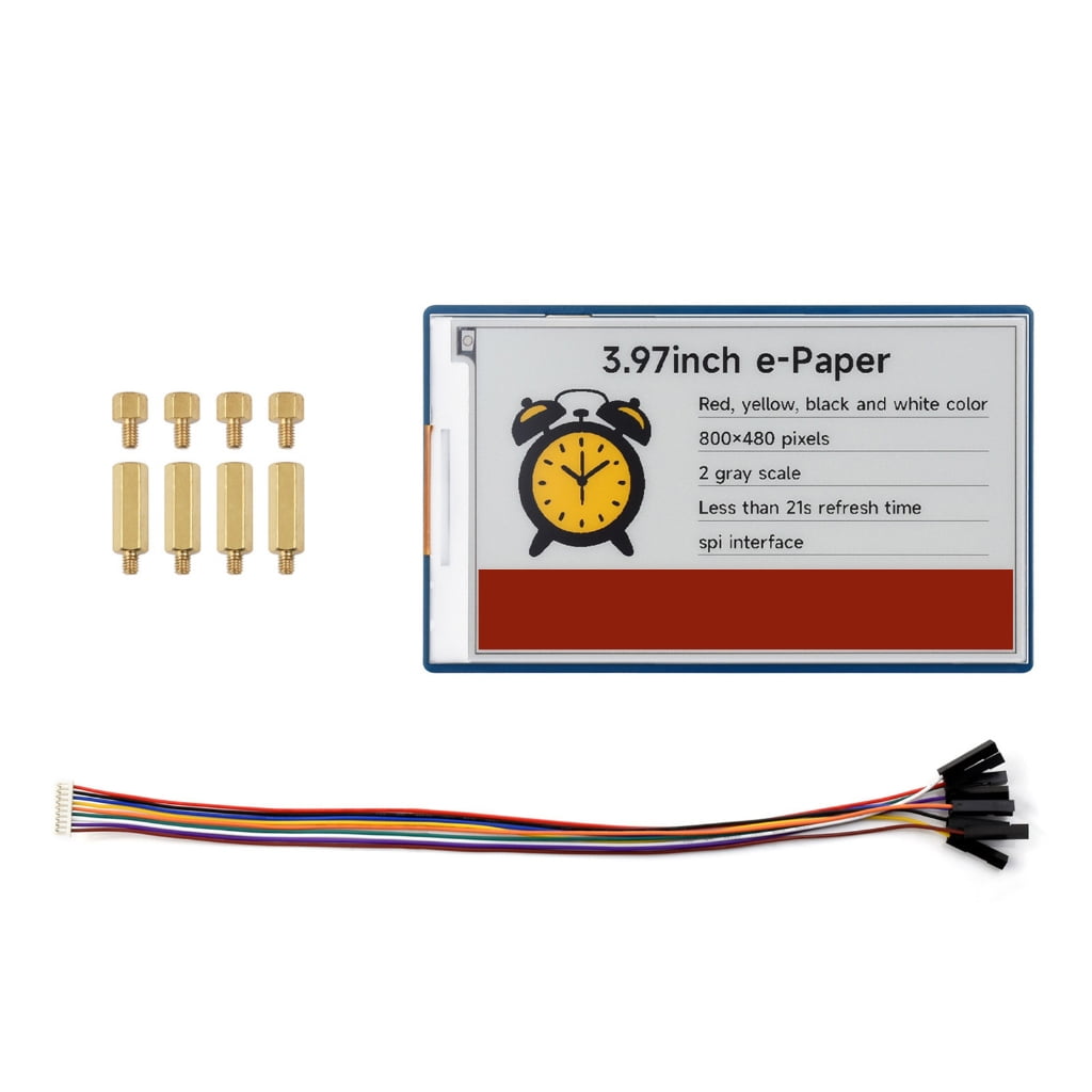 E Paper Screen Black White Yellow Red Color 2 Gray Scale for RPi HAT ...
