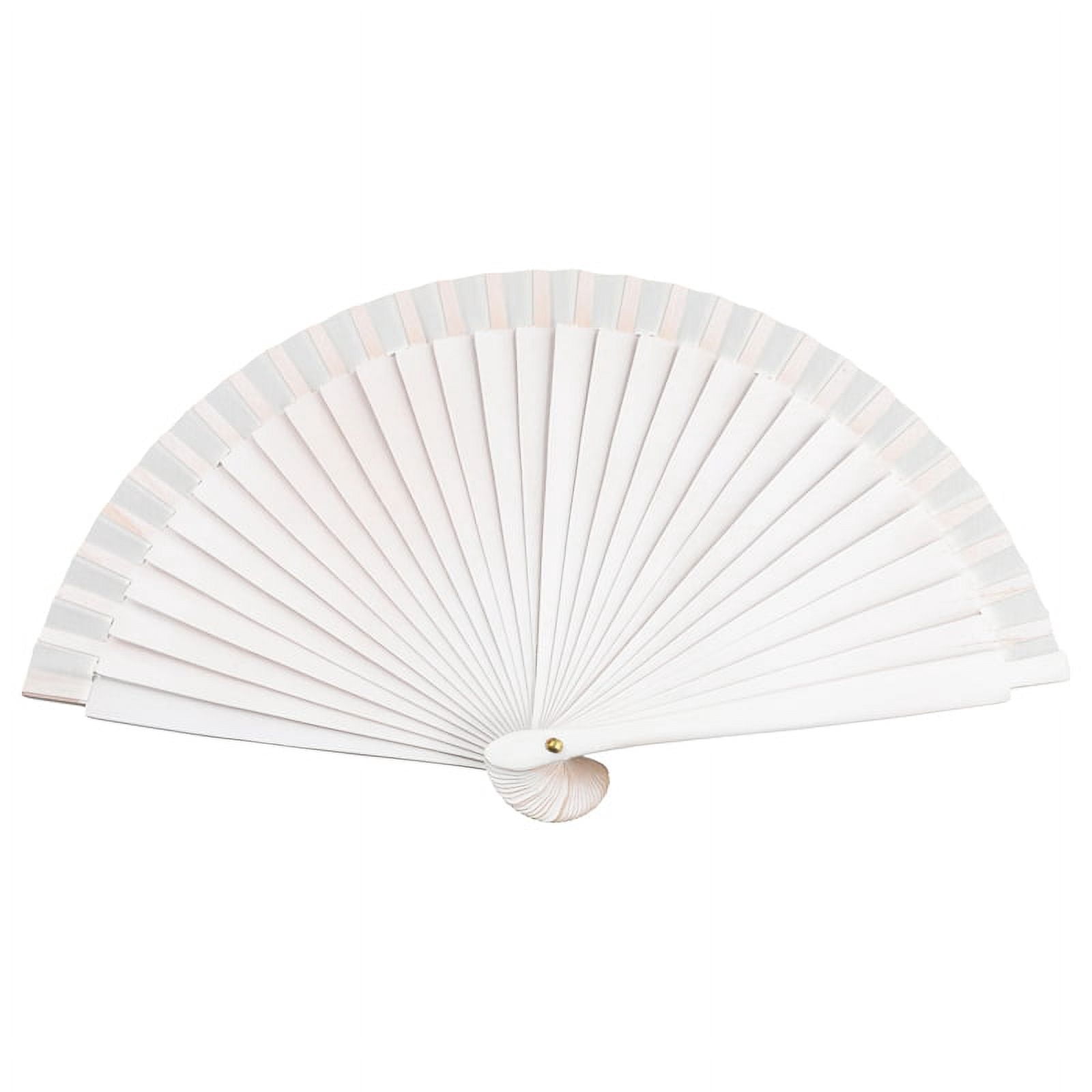 E-Plain Pure Wood Folding Fan Modern Classical Dance Performances Hand ...