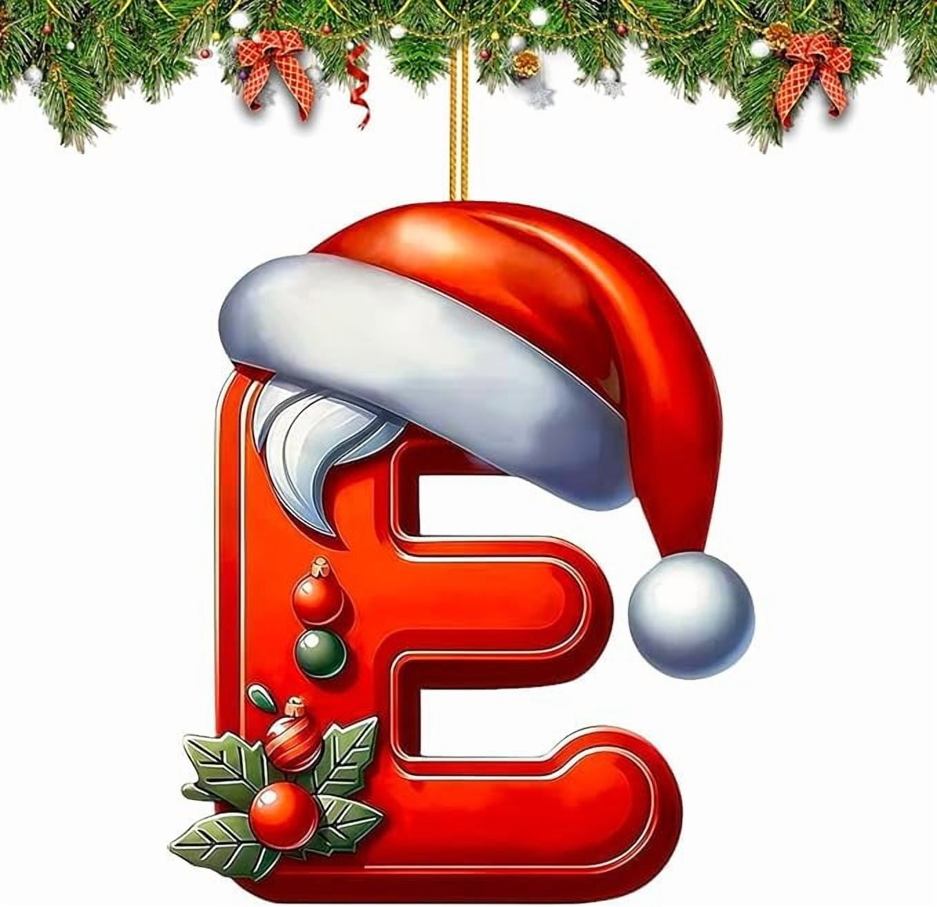E Plastic Letter Christmas Ornament For Tree Decoration Personalized ...