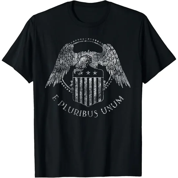 E Pluribus Unum Eagle Patriotic American Freedom Graphic Unisex T-Shirt ...