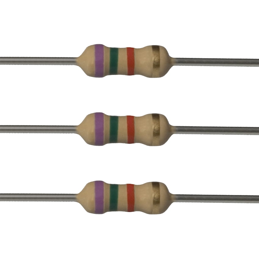 E-Projects 100EP5147K50 7.5k Ohm Resistors, 1/4 W, 5% (Pack of 100 ...