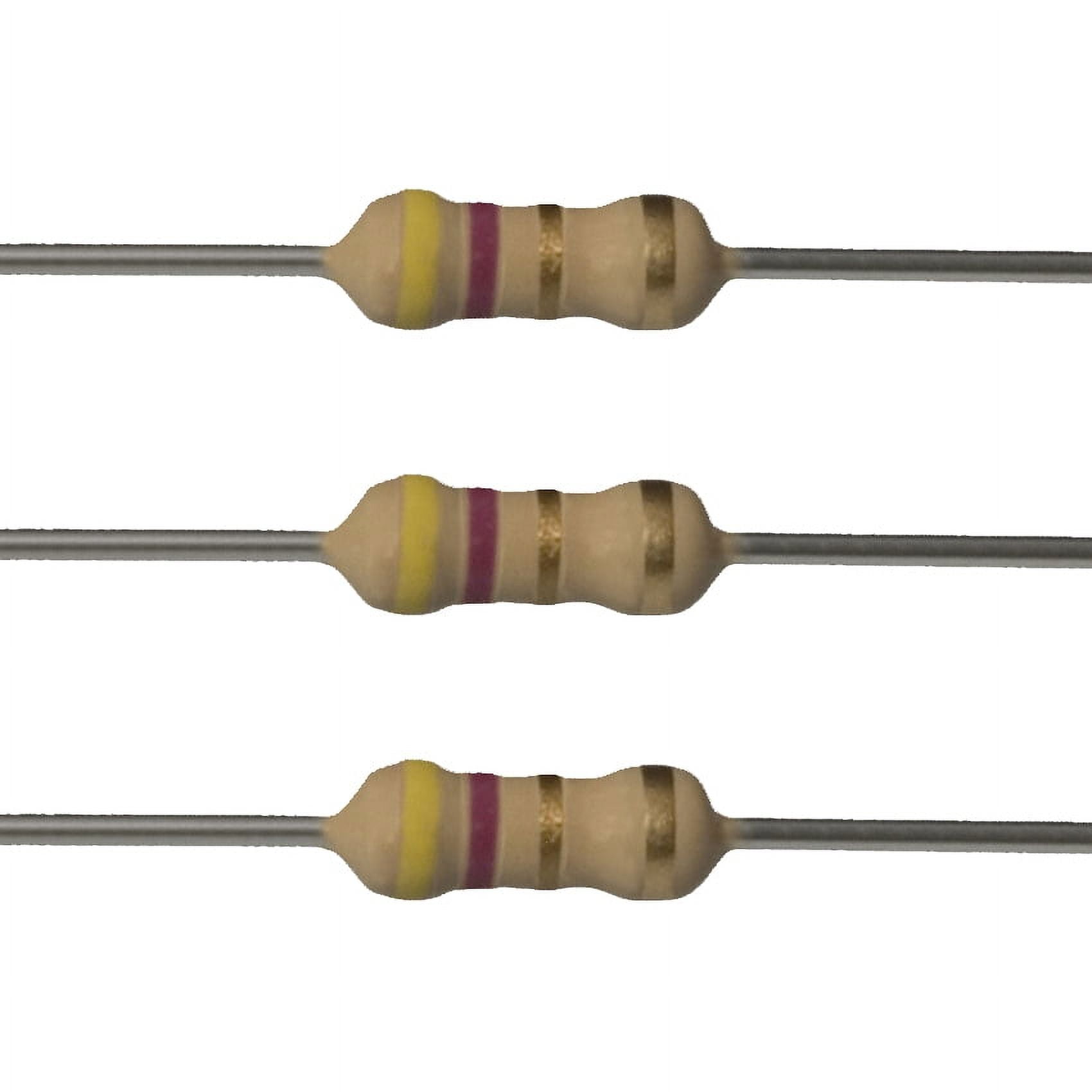 E-Projects 50EP5124R70 4.7 Ohm Resistors, 1/2 W, 5% (Pack of 50 ...