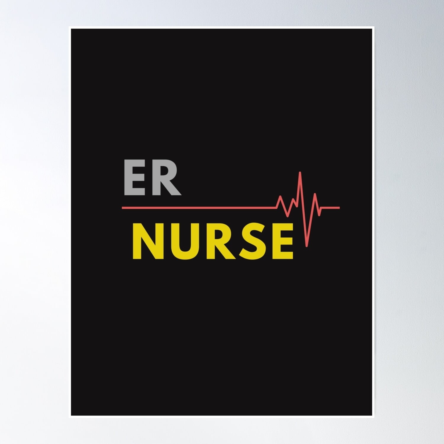 E R Nurse Insignia Poster Wall Art, Modern Wall Decor, 12x18 UNFRAMED ...