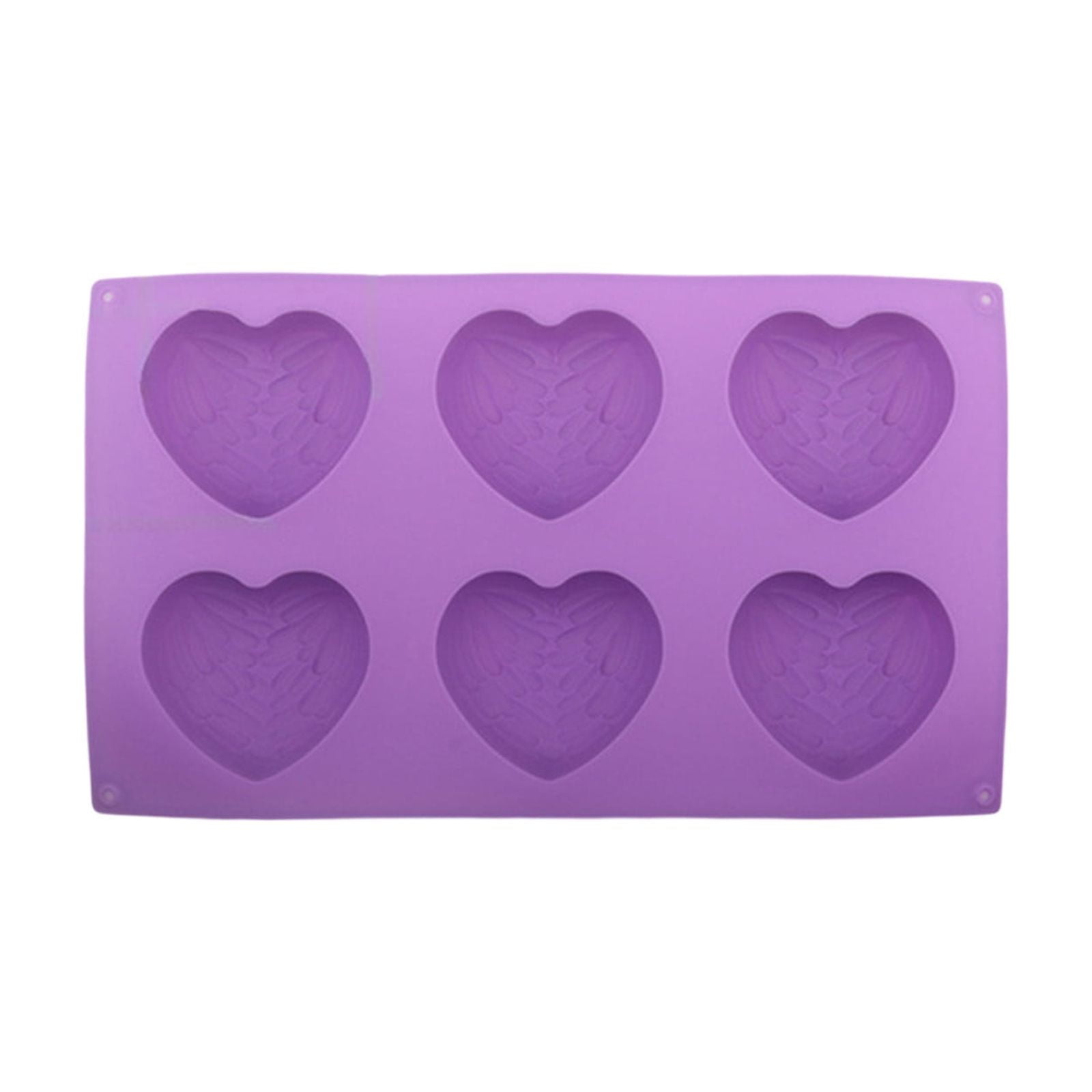 E Romantic Heart Design Silicone Mold For Cakes And Ice Cubes Non-Stick ...