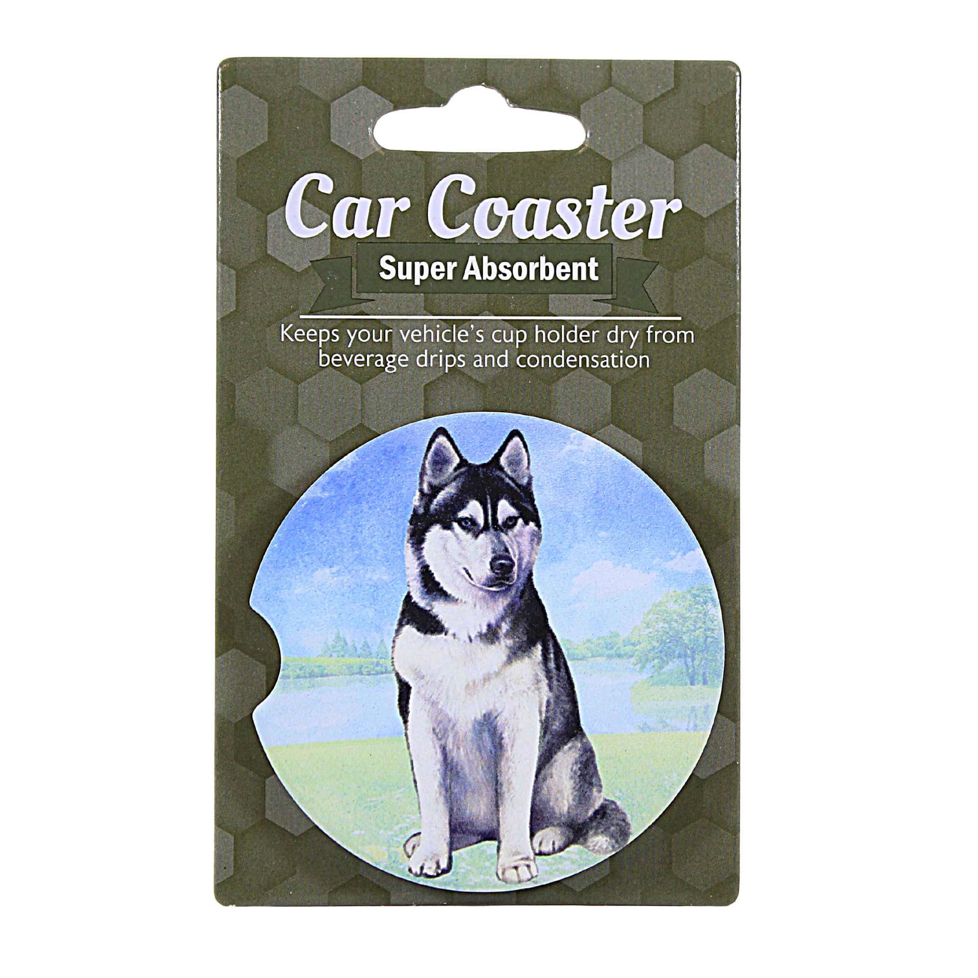 E & S Imports Siberian Husky Car Coaster - 1 Car Coaster Inch ...