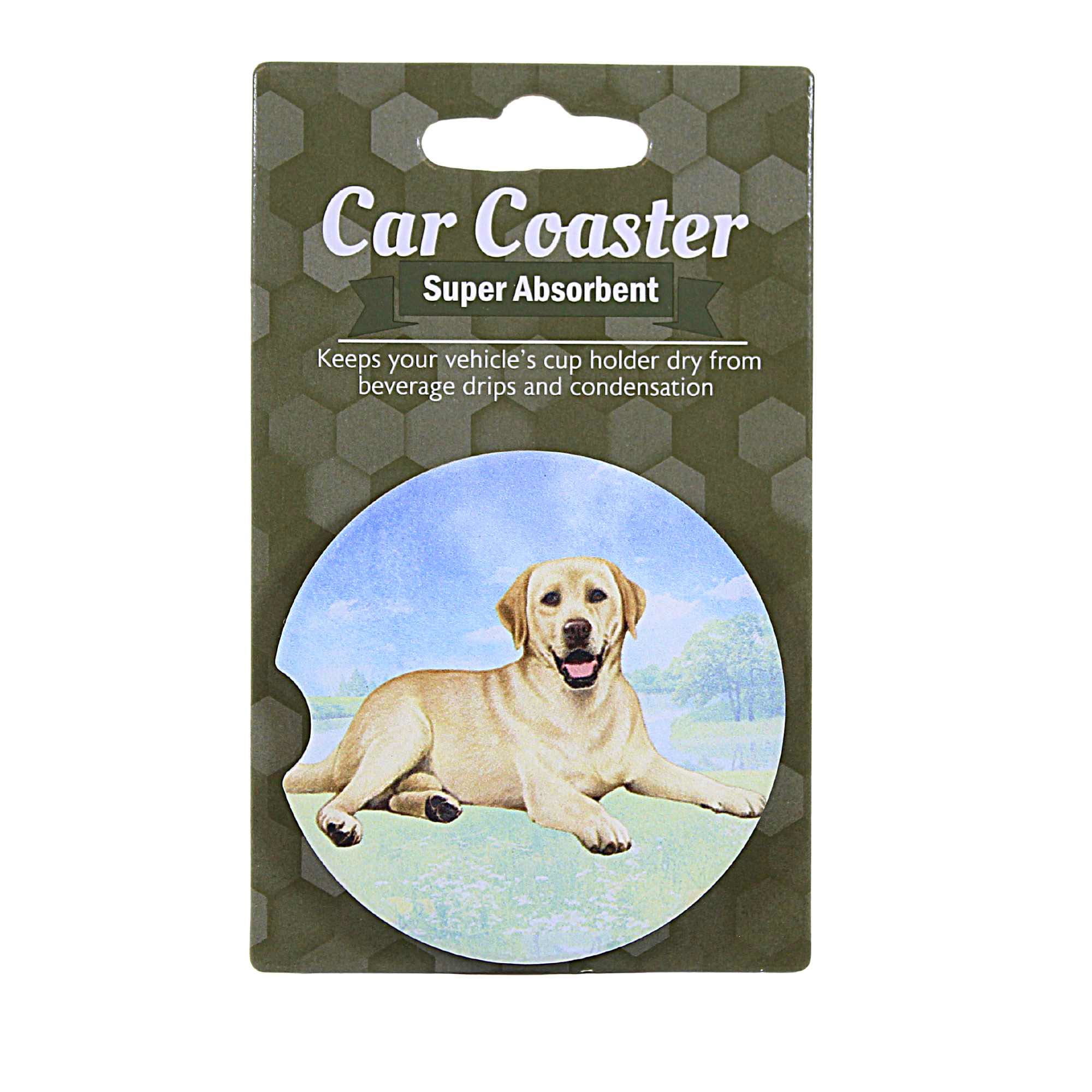 E & S Imports Yellow Labrador Car Coaster - 1 Car Coaster Inch ...