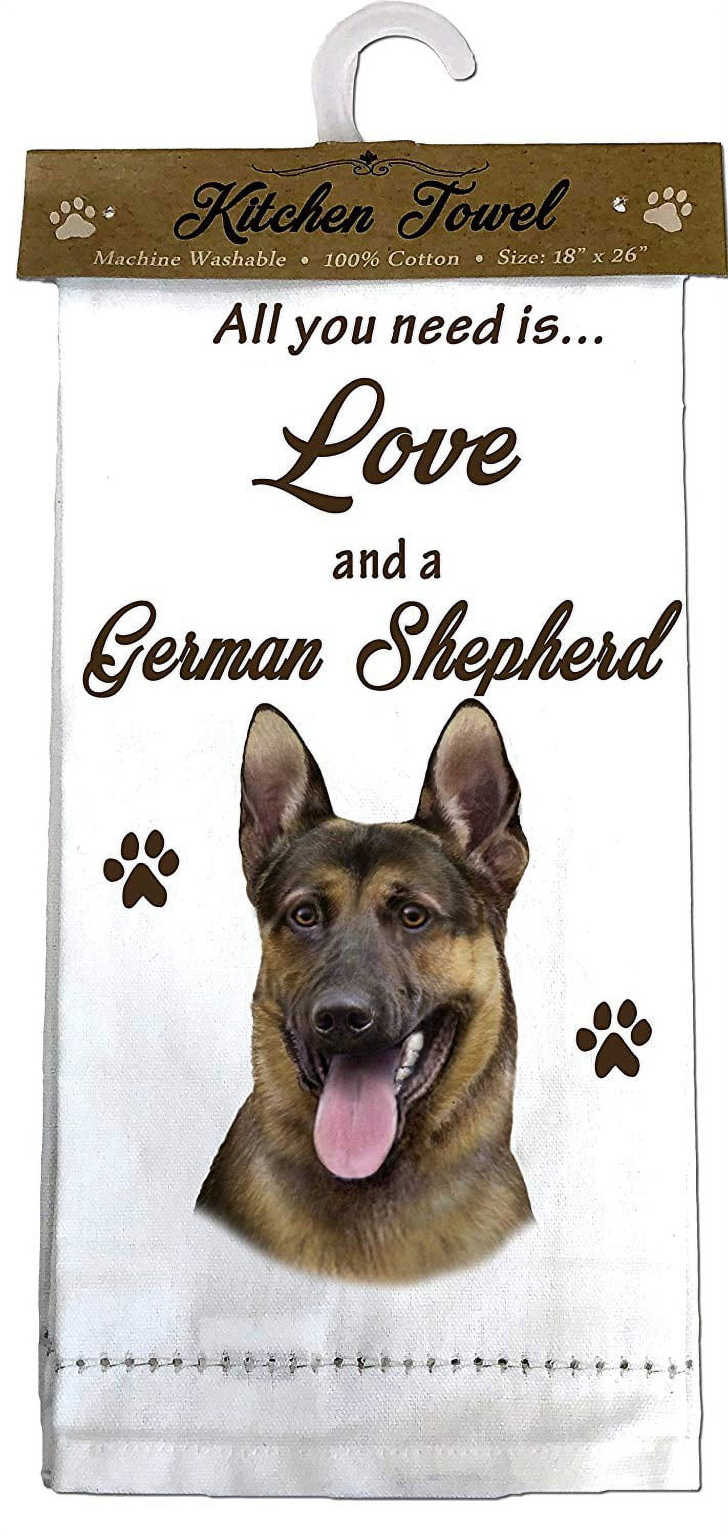 E&S Pets 700-75 German Shepherd Kitchen Towel, Off-white - Walmart.com