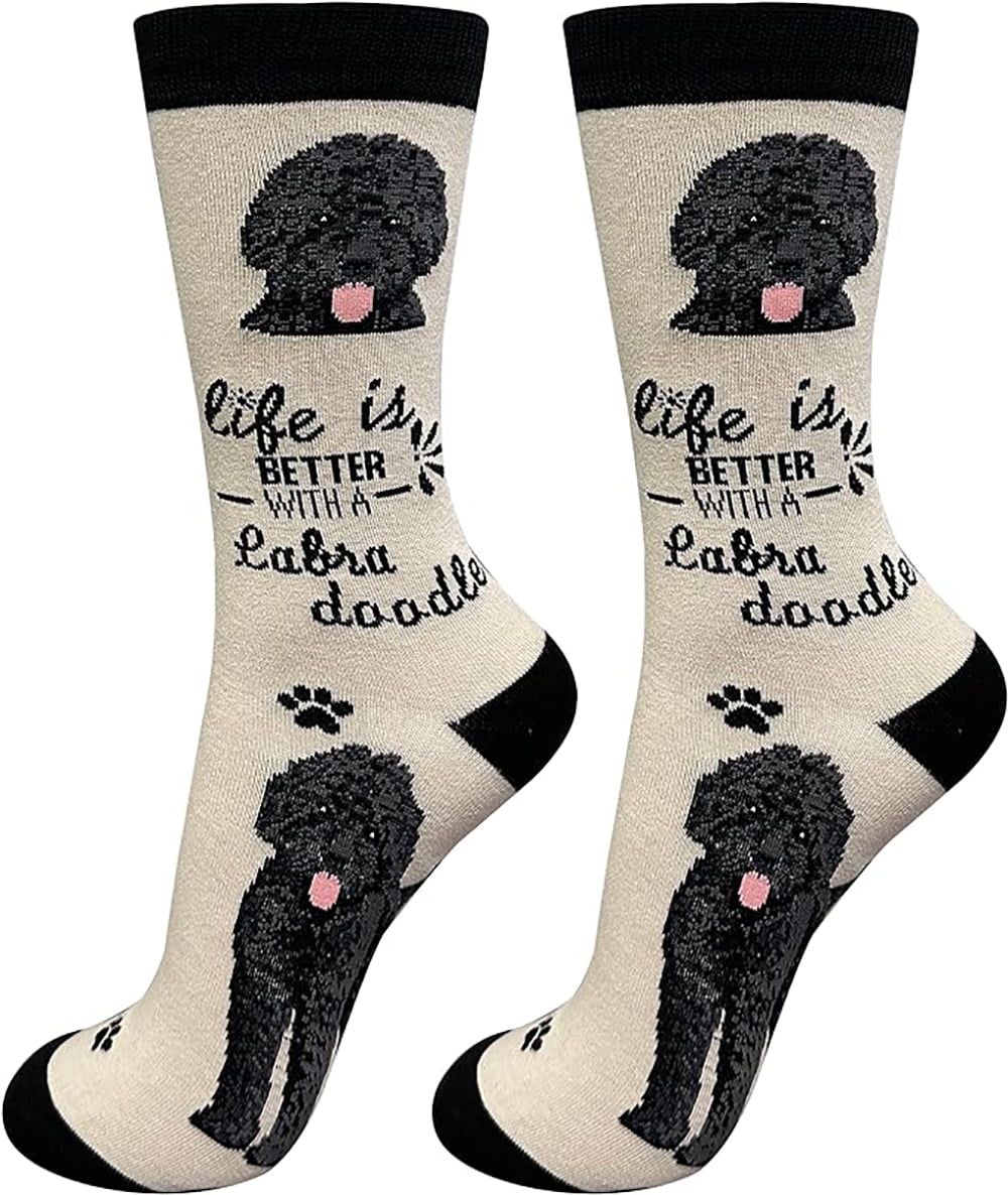 E&S Pets Pet Lover Socks, Life is Better with a Black Labradoodle ...
