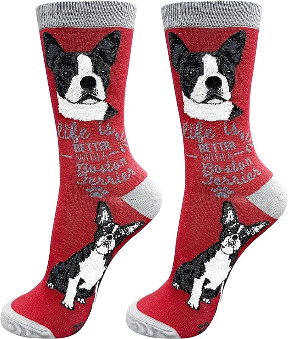 E&S Pets Pet Lover Socks, Life is Better with a Boston Terrier ...
