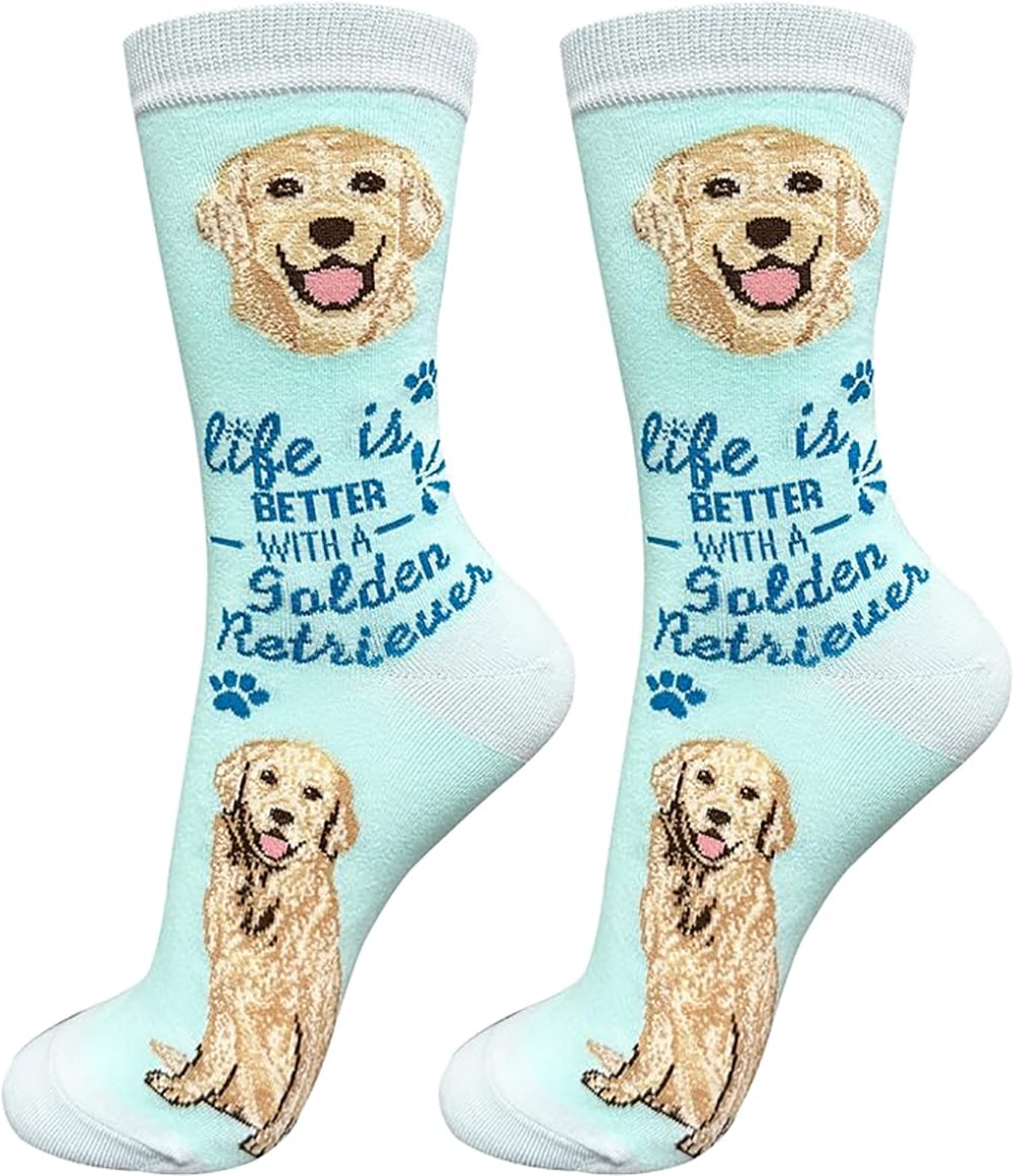 E&S Pets Pet Lover Socks, Life is Better with a Golden Retriever 2 ...