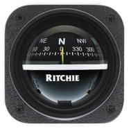 RITCHIE COMPASSES BN-202 Compass, Bulkhead, 4.5" Combi w/ Inclin ...