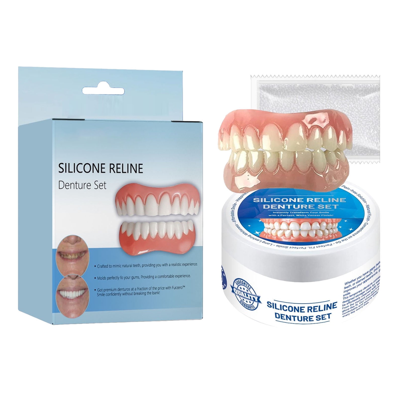 E Silicone Reline Denture Set, Professional Silicone Reline Kit For ...