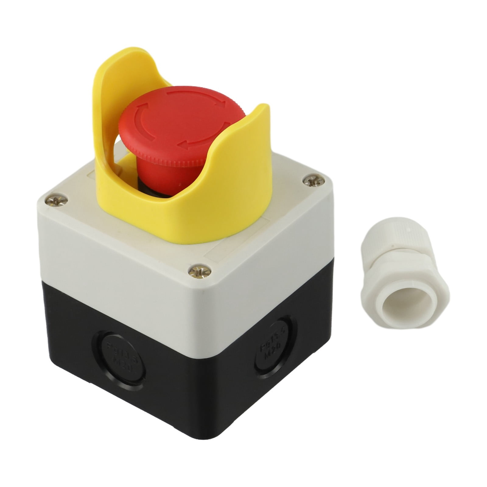 E Stop Safety Control Push Button Switch in Waterproof ABS Housing 220V ...