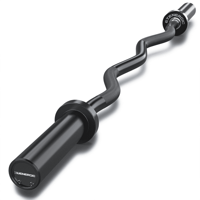 "E.T.ENERGIC Olympic Barbell 47"" EZ Curl Bar, 500 LB Capacity for ...