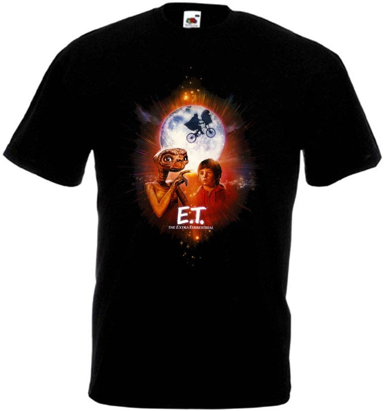 E.T. Extra Terrestrial v6 T shirt black movie poster all sizes S-5XL - Walmart.com