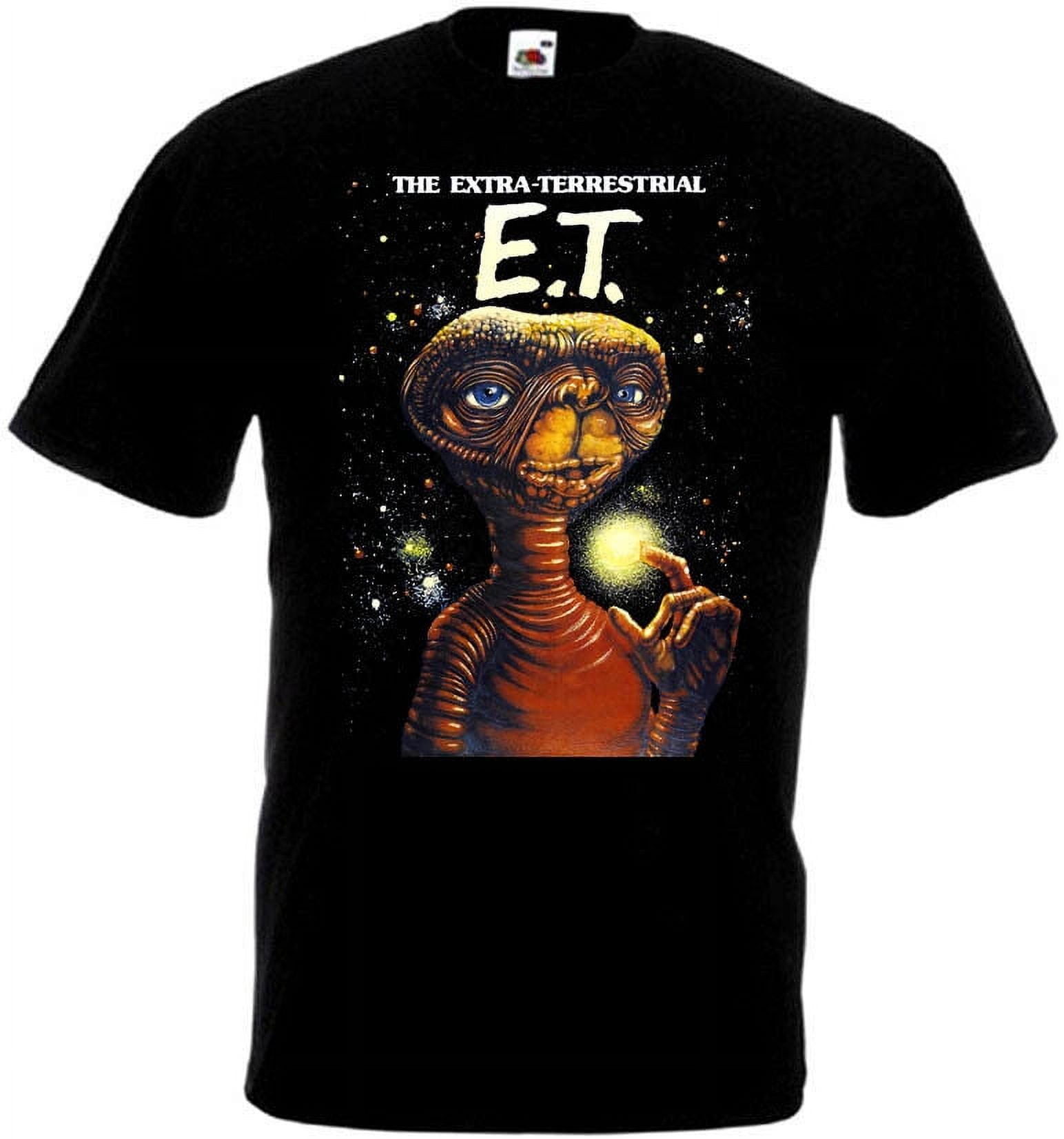 E.T. Extra Terrestrial v7 T shirt black movie poster all sizes S-5XL ...