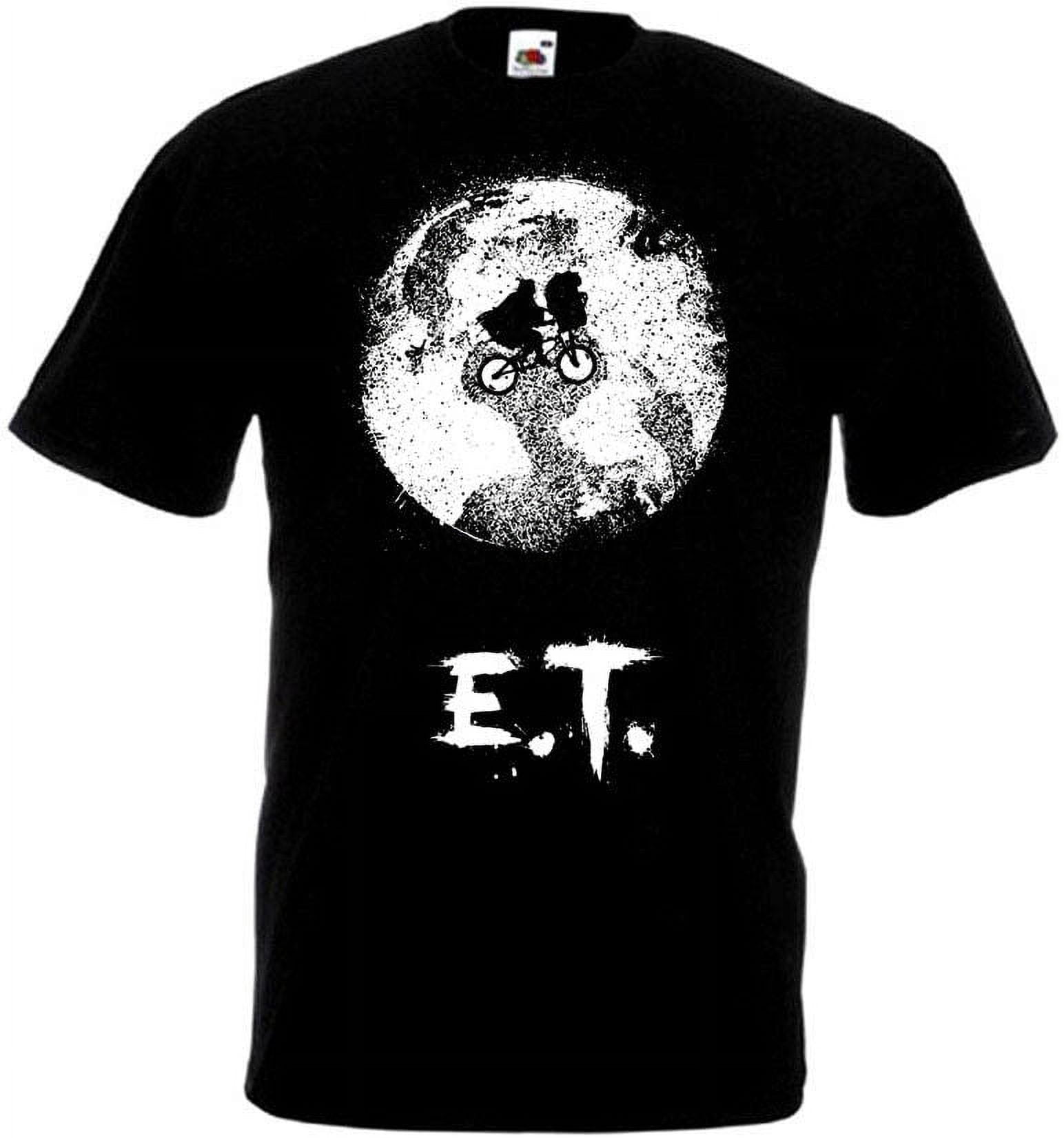 E.T. Extra Terrestrial v8 T shirt black movie poster all sizes S-5XL ...