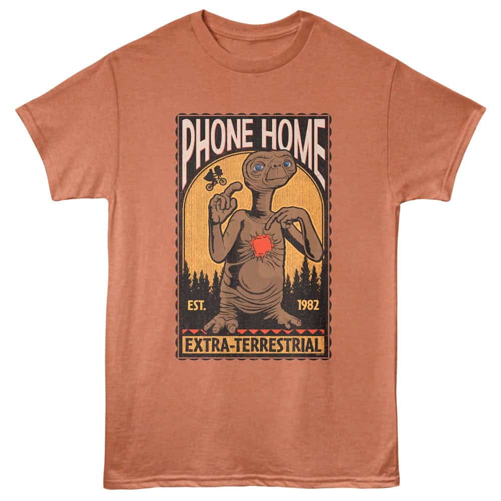 E.T Phone Home since 1982 Men's T Shirt (RustHeather, AdultM) - Walmart.com