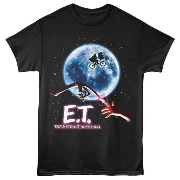 E.T The Extra-Terrestrial Movie Poster Men's T Shirt (Black, AdultM ...