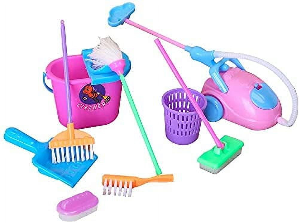 E-TING Miniature Mop Dust Pan, Brush, Broom, Bucket Doll Housework ...