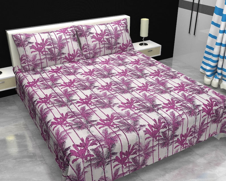 A And E Textiles House Handmade Tropical Kantha Quilt – Vintage Floral ...