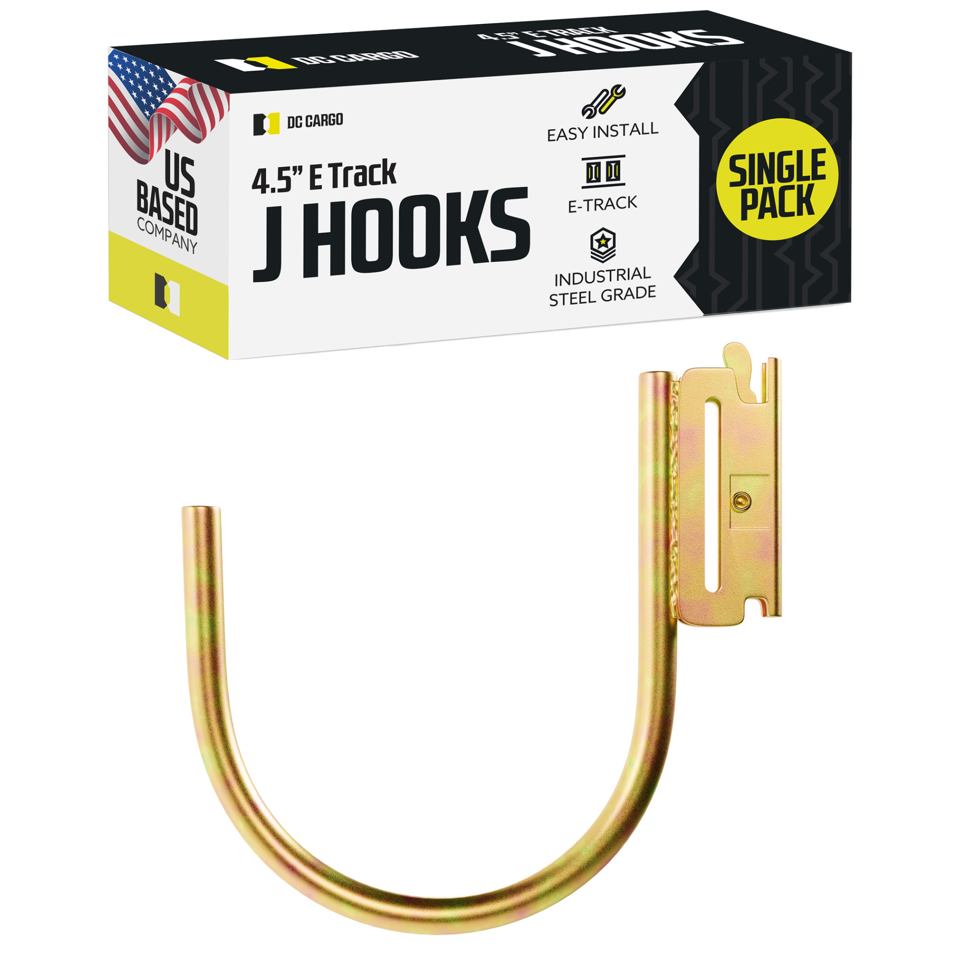 "E-Track J Hook Tie-Down Accessory, Large Steel J-Hook TieDown with ...