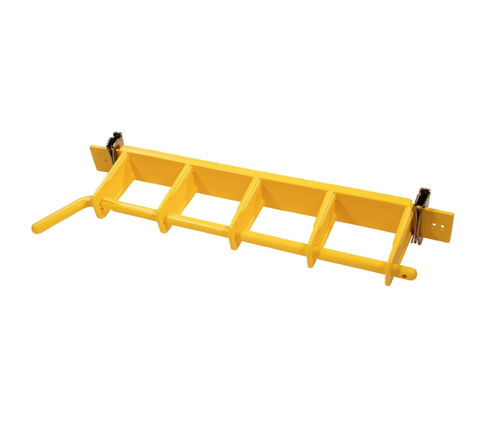 E-Track Load Bar Holder for Semi Trucks, Trailers, Garages, Warehouses - Yellow Rack 4-Bay 16 ...