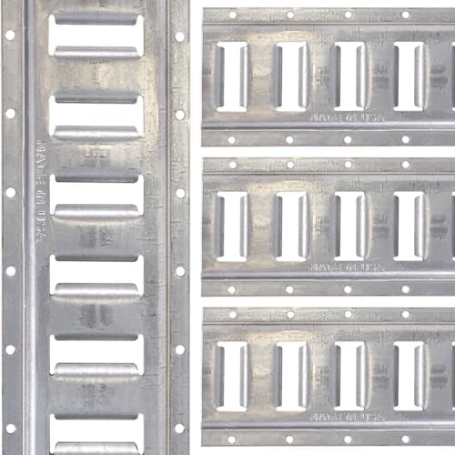 E Track, Made in USA, 12 Gauge Steel 8 FT Galvanized E-Track Rails (4 ...